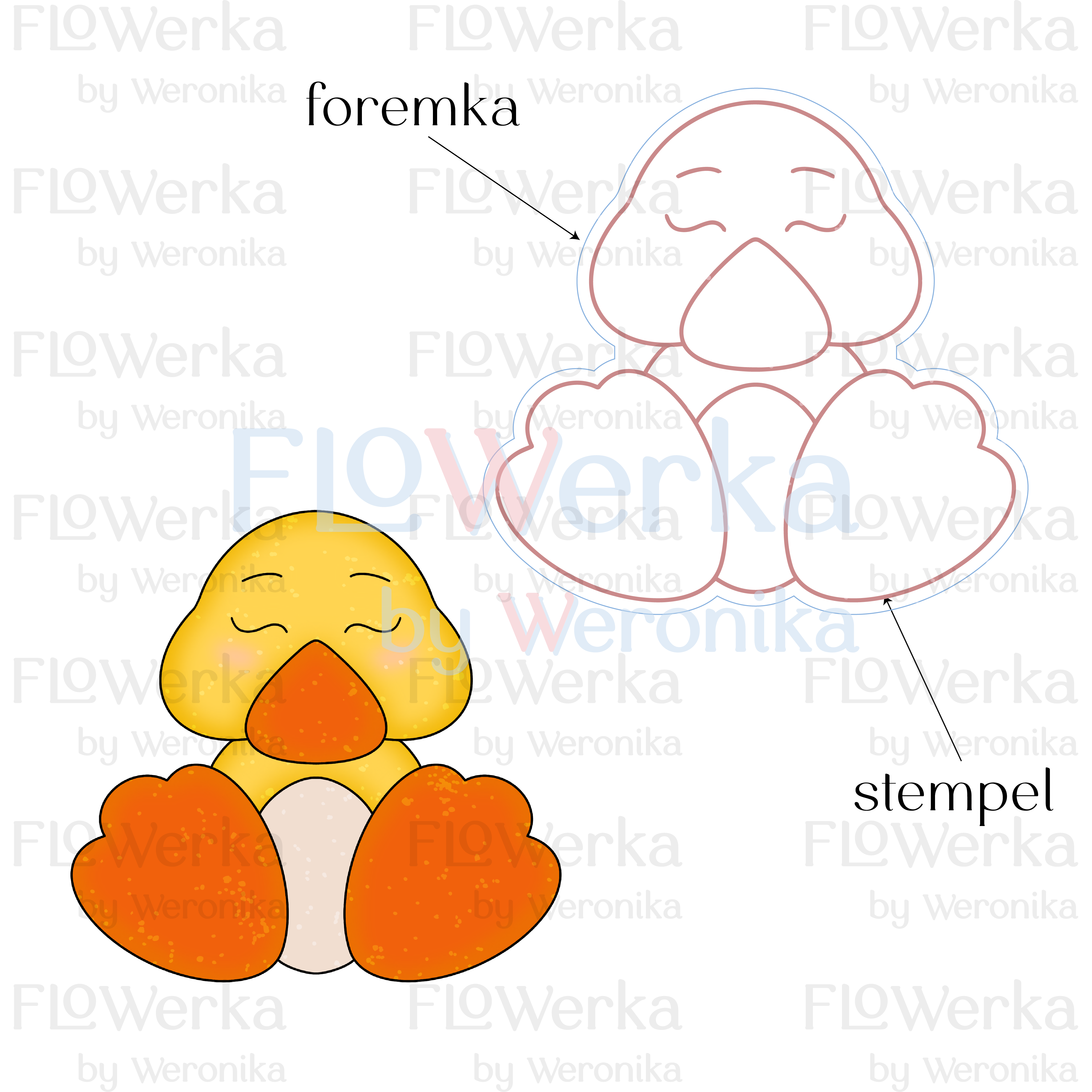Foremka + stempel Kaczorek - Sklep FloWerka